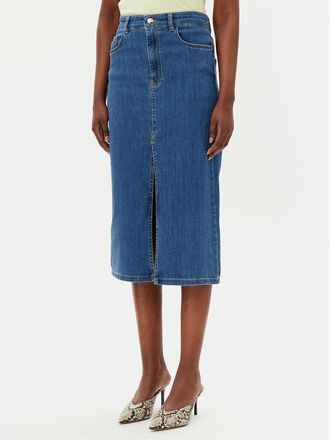 Marella Jeansrock Liquore 2515101041 Blau Regular Fit