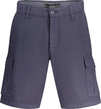 Guess Homme, Shorts, Bleu, Taille: W29 Short Bermuda Bleu avec Logo