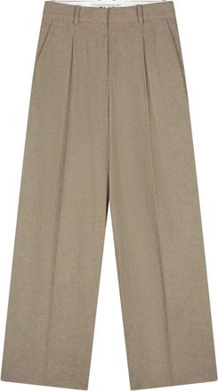 Olaf Hussein Femme, Pantalons, Beige, Taille: 36 FR Pantalon Tailleur en Lin