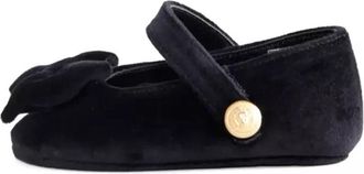 Balmain Cotton Ballet Flats - Black