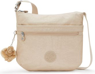 Kipling ARTO Mittelgroße Umhängetasche, Sparkled Beige (Beige)
