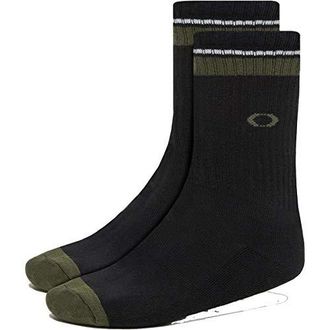 Oakley Essential Socks (3 Pcs) Chaussettes essentielles (Lot de 3), Blackout, M Homme