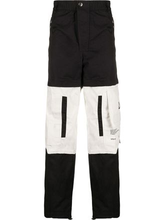 Diesel pantalon droit bicolore - Noir