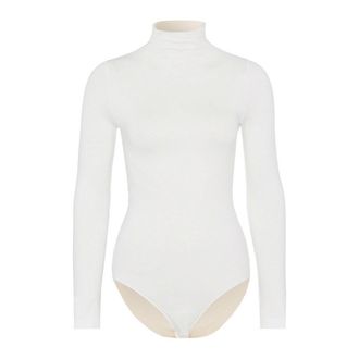 Falke Damen Shapewear Ganzk&ouml;rper-Body Rich Cotton W Bo Baumwolle Langarmbody 1 St&uuml;ck, Wei&szlig; Ivory 2179, XS 34-36