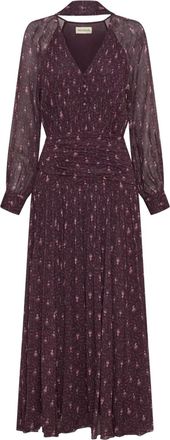 Nicholas robe longue à fleurs - Violet