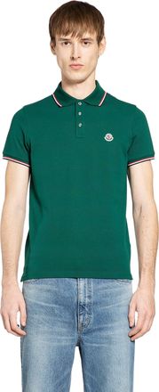Moncler Tricolour-Trimmed Cotton Piquet Polo Shirt