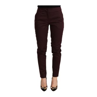Just Cavalli Mid Waist Skinny Stoffhose - - Trousers - Damen - Braun - S