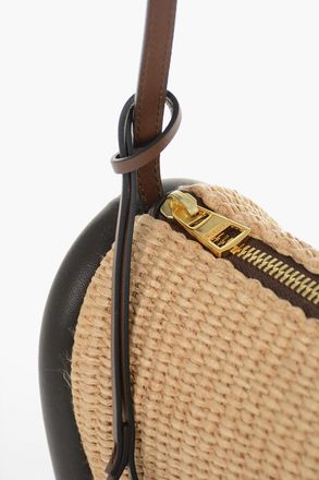 J.W.Anderson Raffia Shoulder Bag THE BUMPER With Leather Trims J.W.Anderson