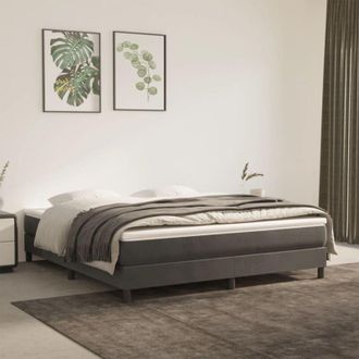 vidaXL Taschenfederkernmatratze Dunkelgrau 180x200x20 cm Samt - Vidaxl