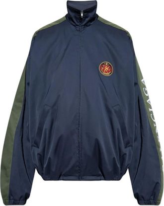 Balenciaga Bomberjacke mit Logo-Patch - Blau