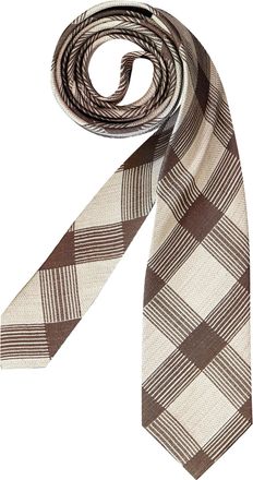 Olymp Herren Krawatte braun Gemustert