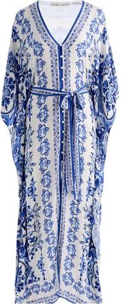Alice & Olivia Femme, Robes, Bleu, Taille: 36 FR Marva Kaftan Ceinture