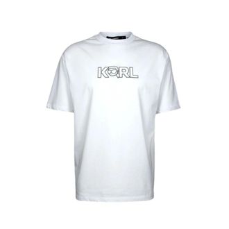 Karl Lagerfeld Crewneck T-Shirt - - Tops - Herren - Wei&szlig; - XL