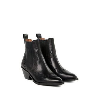 Saison 1865 Bottines santiags en cuir