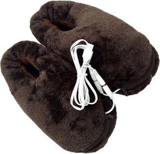 Frcolor Chaussures Chauffantes USB Électriques pour Confortables Chaussons Chauffants Intérieur Respirante Chauffe Bureau Étudiants et Usage Domestique Hiver