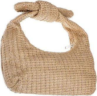 Yardwe Sac Tiss&eacute; &agrave; Main avec Noeud en Tissu Polyester Pochette de Plage Portable pour Femme &Eacute;l&eacute;gant Sac de Rangement Multifonction pour Sorties et F&ecirc;tes