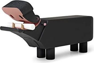 Kay Bojesen Flusspferd Figuren 12.5 cm Holzfiguren Tafelfarbe lackiert, schwarz