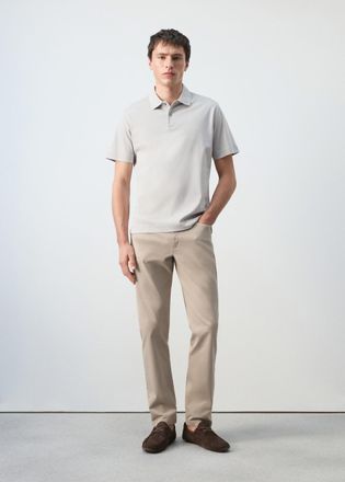 Mango Pantalon regular-fit 100 % coton beige - Homme - 38 - MANGO MAN