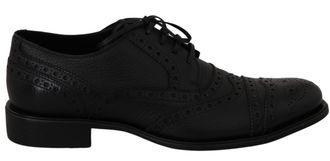 Dolce & Gabbana Blaue Leder Wingtips Oxford-Anzugschuhe