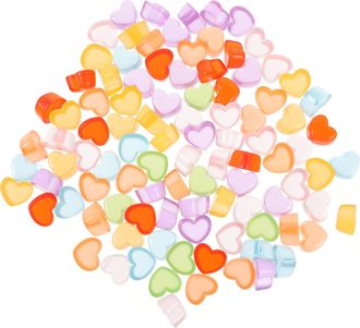 BESPORTBLE Toyvian 100 St&uuml;ck Bunte Herzanh&auml;nger aus Kunstharz Kleine Selbstgemacht Deko Vasenf&uuml;ller Farbenfrohe Miniaturherzen f&uuml;r Tischdekoration Hochzeit und B