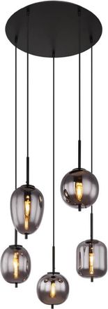 Globo Lighting Globo Pendelleuchte Blacky schwarz 5 Lichter - 15345-5