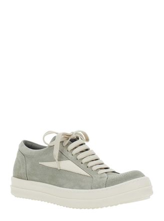 Rick Owens Womens Low Top Suede Sneakers Grey Trainers