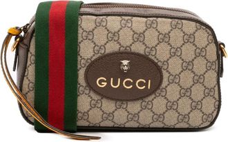 Gucci Hobo Bags - GG Supreme Web Neo Vintage Crossbody - Gr. unisize - in Braun - f&uuml;r Damen
