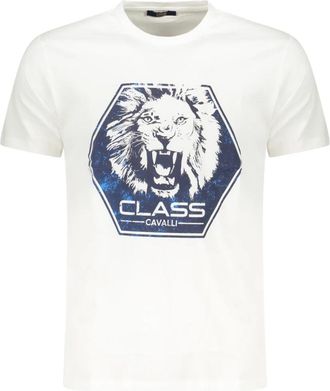 Cavalli Kurz&auml;rmeliges T-Shirt - - Tops - Herren - Wei&szlig; - XL