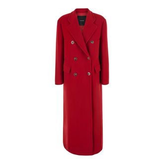 Pinko Pinko, Femme, Manteaux, Rouge, Taille: 38 FR Manteau crois&eacute;
