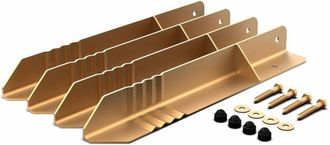 REBO Rebo - Spielturm Schwerlastanker 4er Set Zubeh&ouml;r aus Metall in Braun