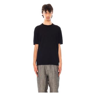 Transit Par-Such Leichtes Baumwoll-Strick-T-Shirt - - Knitwear - Herren - Schwarzk - M