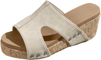 Generic Sandales dété 2026 pour femme - Style décontracté - Bout ouvert - Confortables - Pour la plage (2), beige, 37.5 EU