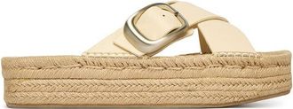 Calvin Klein Espadrilles Flatf Espadrill Cross Lth Hdw HW0HW02892 &Eacute;cru