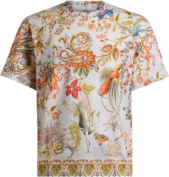 Etro Fauna-print T-shirt - Tons neutres