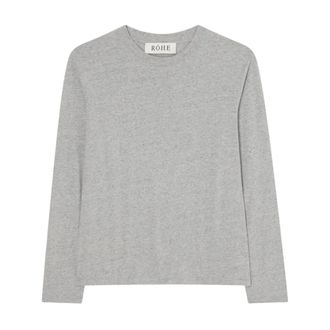 R&oacute;he Femme, Pulls, Gris, Taille: 42 FR Slub Melange Jersey LS