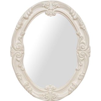 Biscottini International Biscottini - Wandspiegel Wei&szlig;er Holzspiegel 105x85x36 Hergestellt in Italien Dekorativer H&auml;ngespiegel Langer vertikaler horizontaler Spiegel