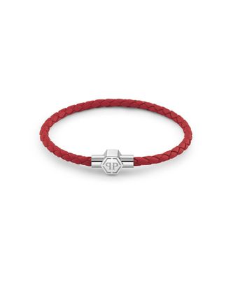 Philipp Plein Armb&auml;nder - Armband Plein Tag - Gr. L - in Rot - f&uuml;r Damen