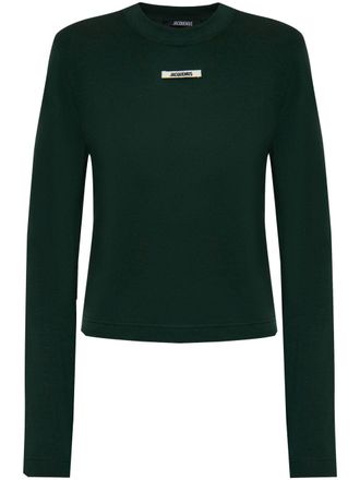 Jacquemus t-shirt &agrave; manches longues - Vert