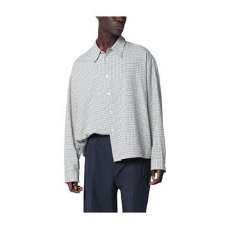 STUDIO NICHOLSON Nostra Chemise Manches Longues - Homme - Chemises - Gris - Taille: XL