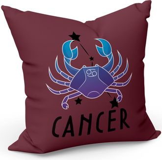 Fabulous Kissen Kissen mit Kissenbezug 40x40 cm Krebs Sternzeichen Astrologie Sternzeichenvorhersage Celeste Solaire Sideral