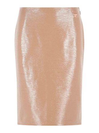 Courr&egrave;ges Jupe Midi - Marron