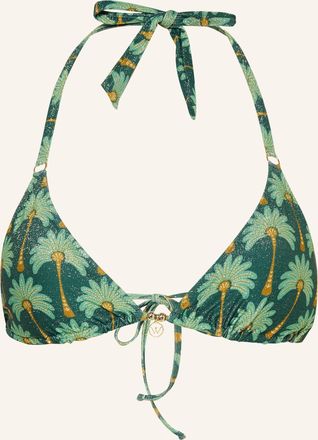 Watercult Watercult Triangel-Bikini-Top Tropical Muse Mit Glitzergarn gruen