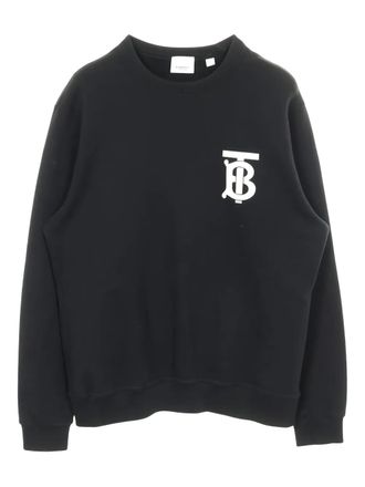 Burberry pull &agrave; d&eacute;tail logo - Noir