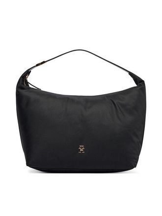 Tommy Hilfiger Handtasche Th Go Hobo Nylon AW0AW18229 Schwarz