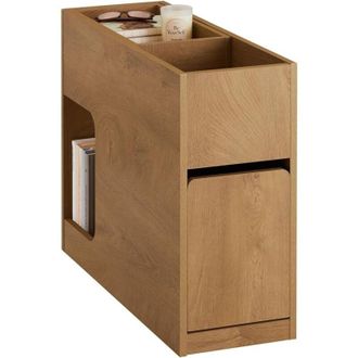SoBuy Sobuy - Table dappoint bout de canap&eacute; FBT158N - Plateau amovible - Tiroir coulissant - Compartiment ouvert - Dimensions L70 x P25 x H55 cm