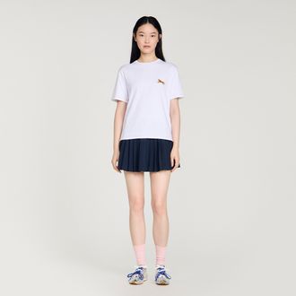 Sandro T-shirt en coton &agrave; broderie cheval