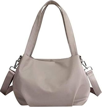 Generic Nouveau sac en nylon tendance avec cordon de serrage et bandouli&egrave;re l&eacute;ger et polyvalent, petit sac pour homme, sac &agrave; bandouli&egrave;re 2022, gris, Taille un
