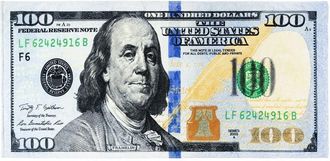 d&ouml;hler Brasilianisches Strandtuch, Velours, 100 Dollar Schein, 76,2 x 152,4 cm