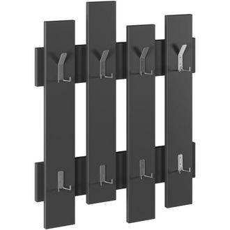 Decortie Decortie Porte-manteau mural moderne Wave avec 8 crochets Gris anthracite 64 Largeur