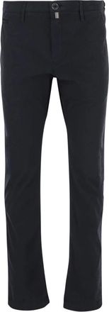 Jacob Cohen Homme, Pantalons, Bleu, Taille: W35 Pantalon Slim Fit en M&eacute;lange de Coton Stretch